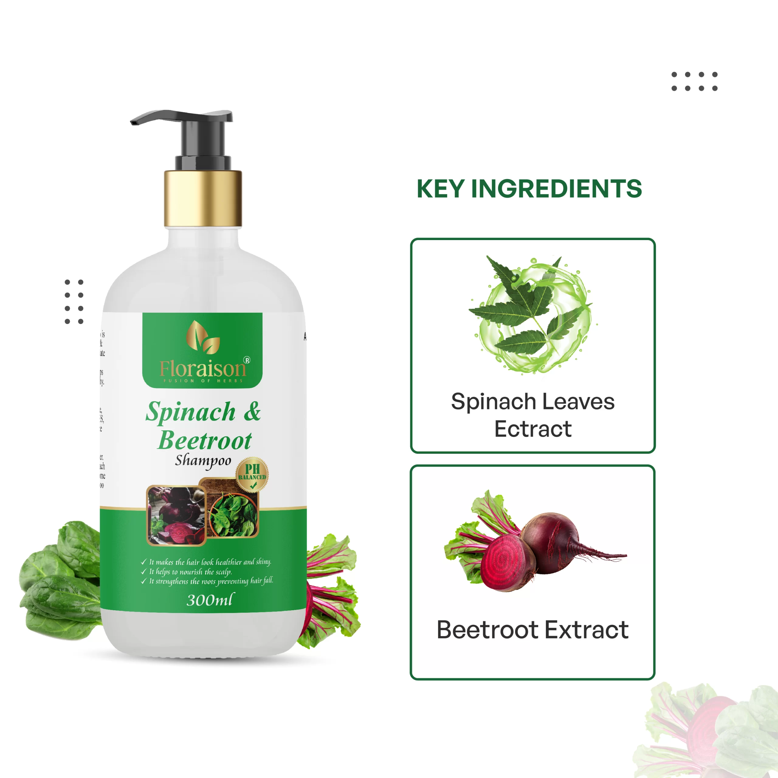 Floraison Ayurvedic Hair Oil 120 Ml And Ayurvedic Spinach And Beetroot